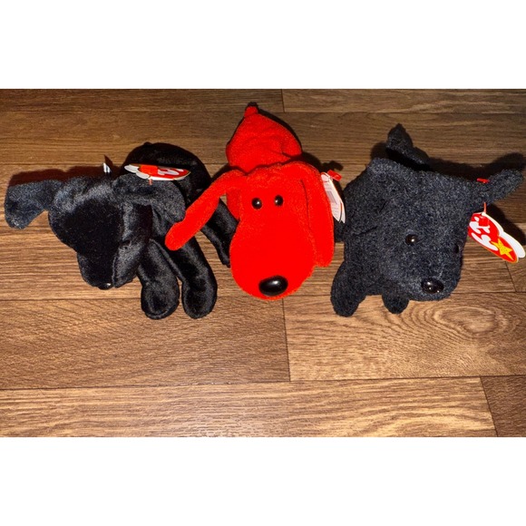 Ty | Toys | Ty Beanie Babies Lot Of 3 Dogs Luke Rover Scottie Plush ...